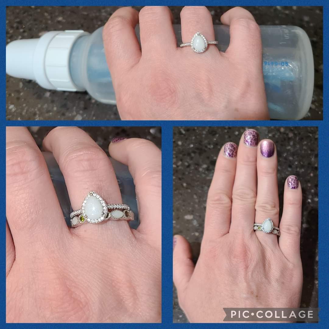 Bridal Teardrop Ring- multiple Sizes & Stackable